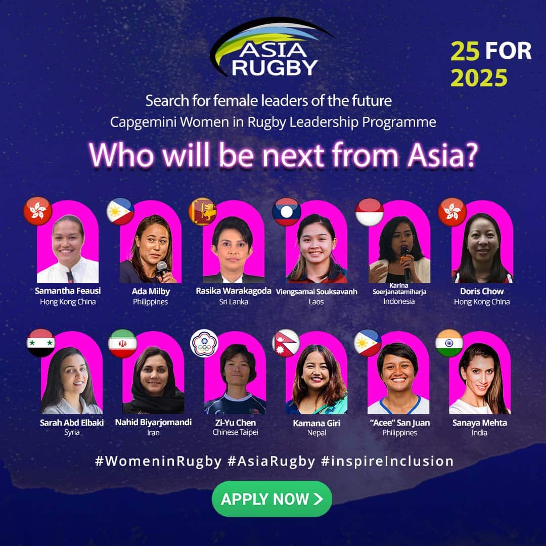 Capgemini Women in Rugby Leadership Programme 2024/25 - Asia Rugby