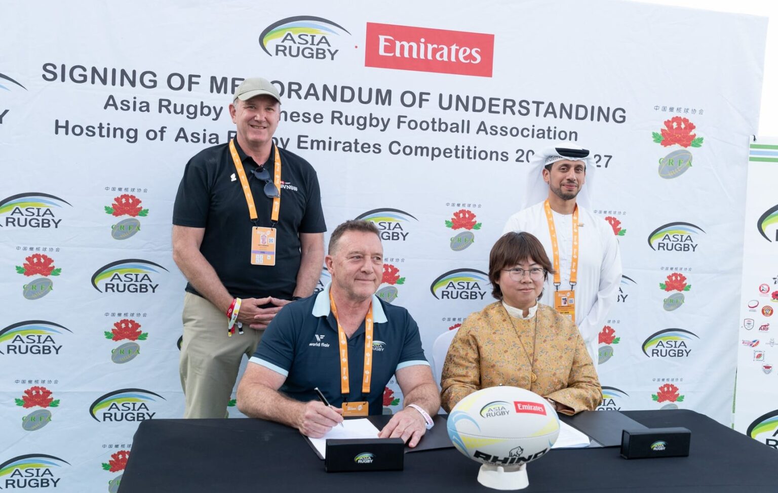 Asia Rugby and the Chinese Rugby Football Association Sign MOU